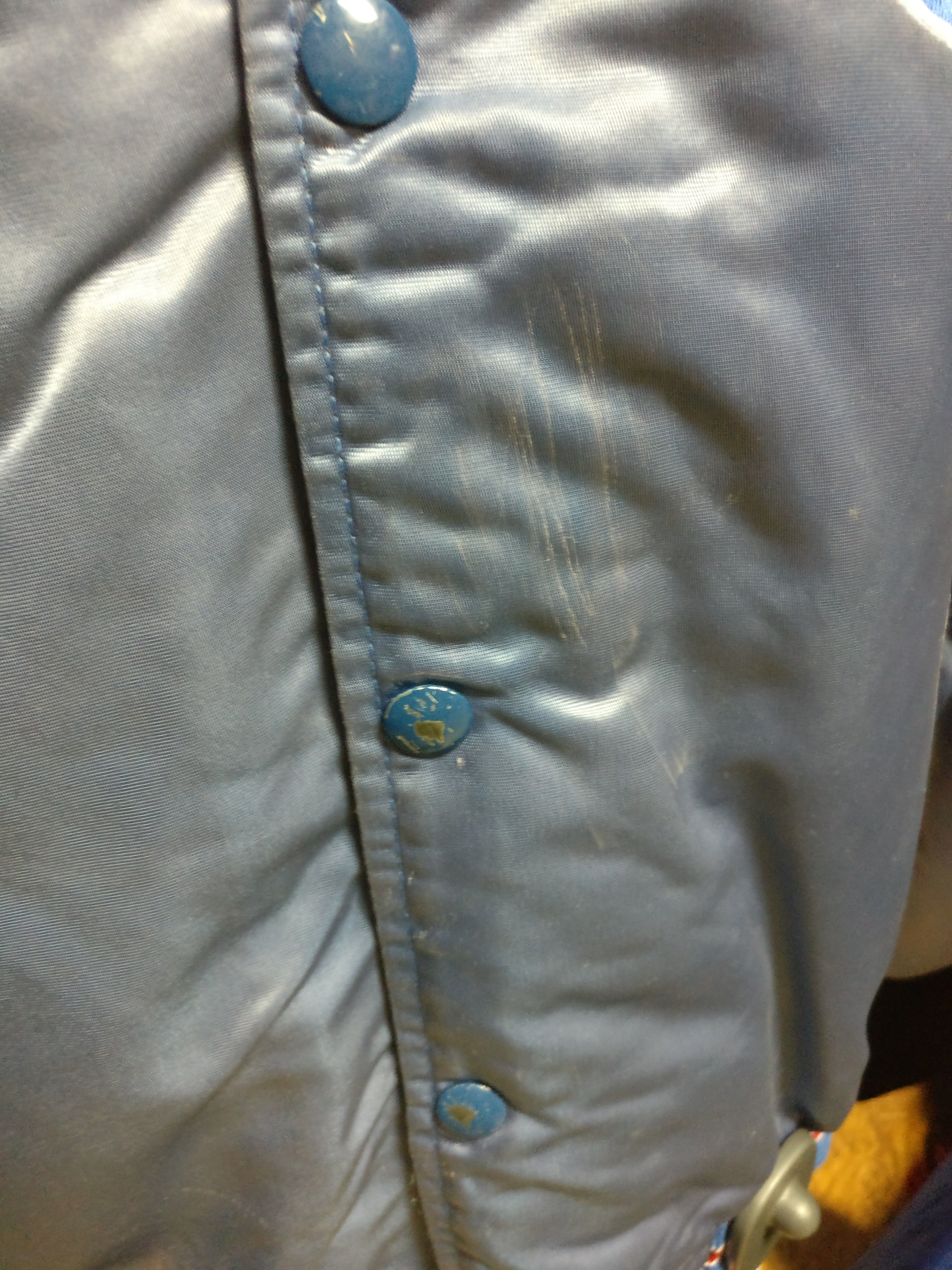 Vintage 80s DETROIT PISTONS Back Patch NBA Locker Line Nylon Jacket L ...