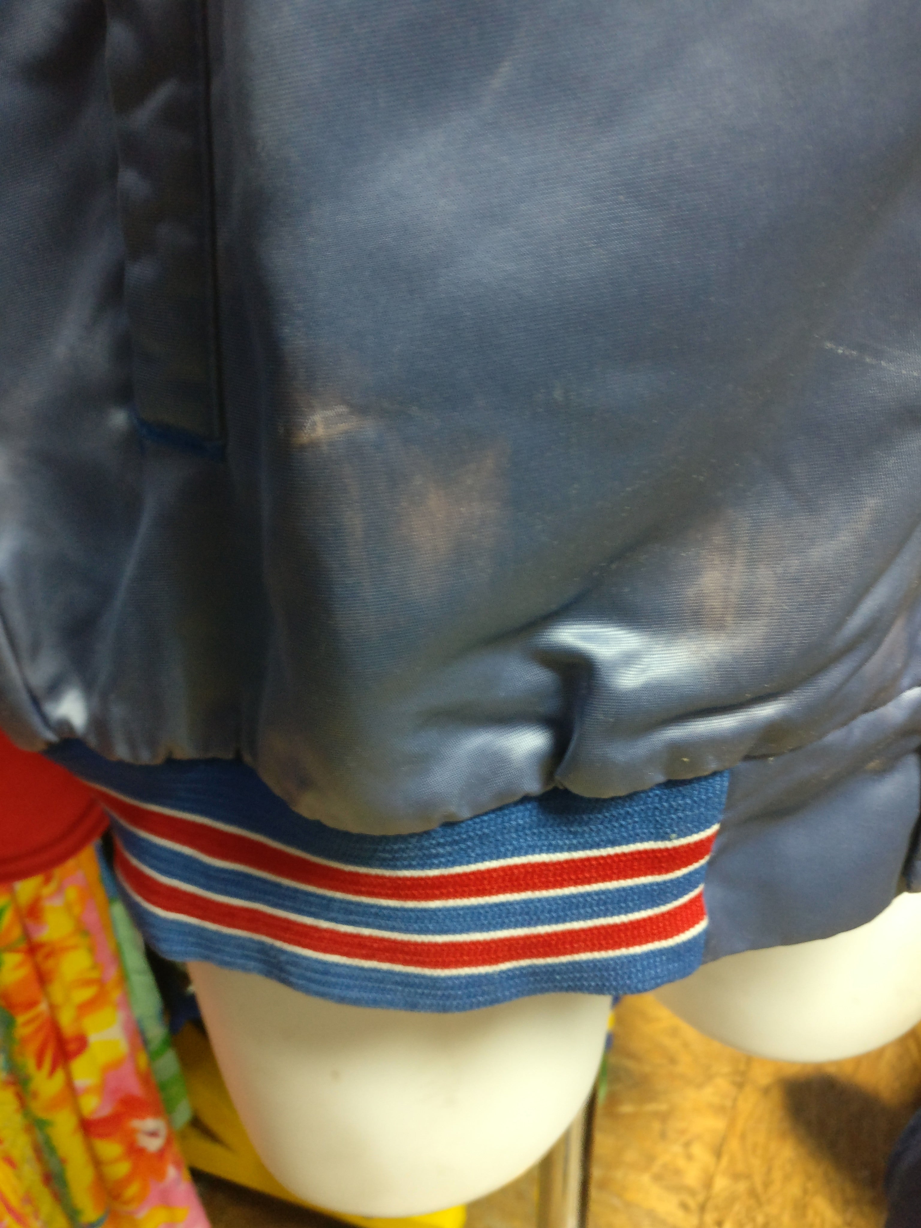 Vintage 80s DETROIT PISTONS Back Patch NBA Locker Line Nylon Jacket L ...