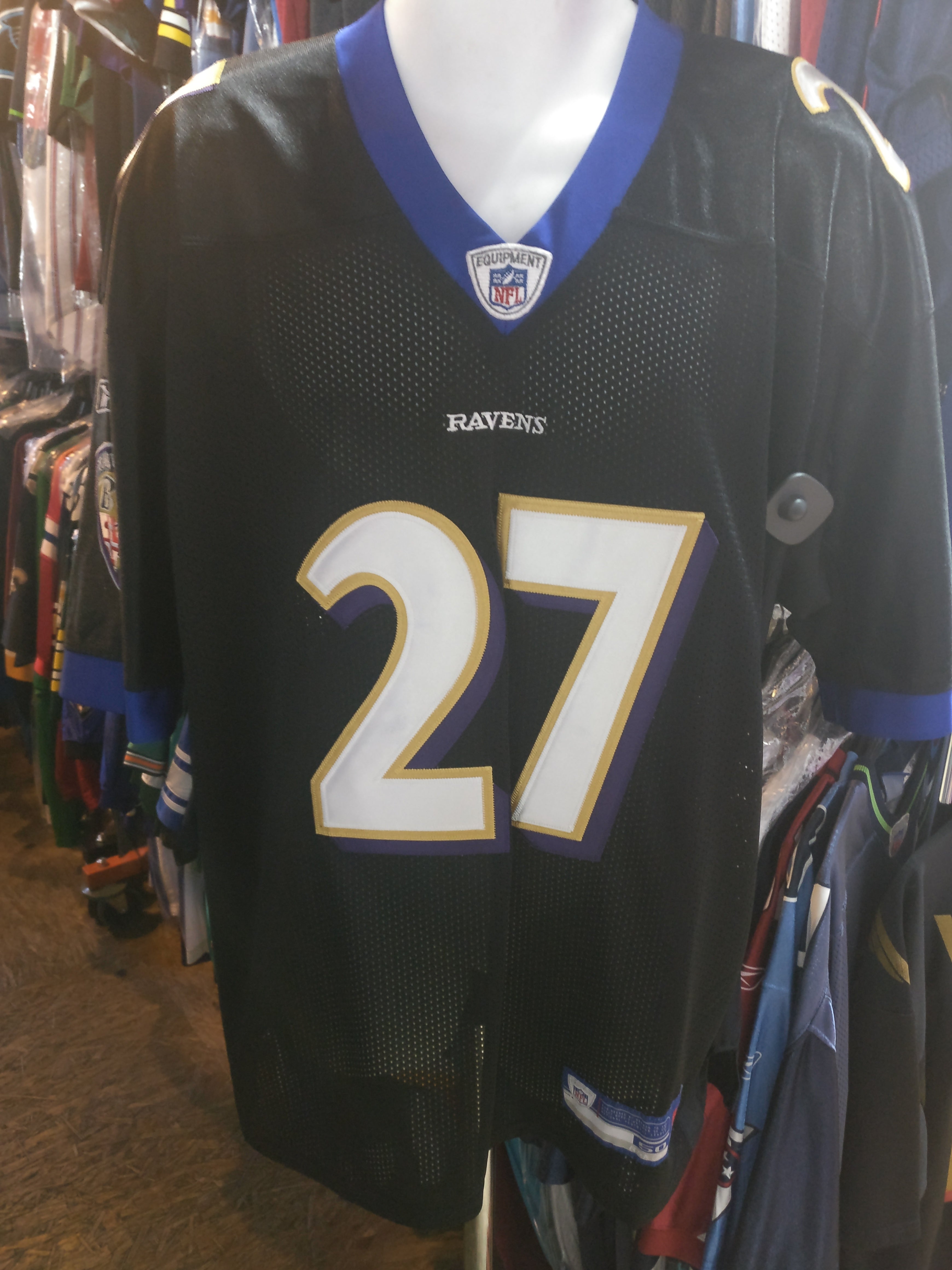 Vtg#27 RAY RICE Baltimore Ravens Reebok Athentic Jersey 50 (Deadstock ...